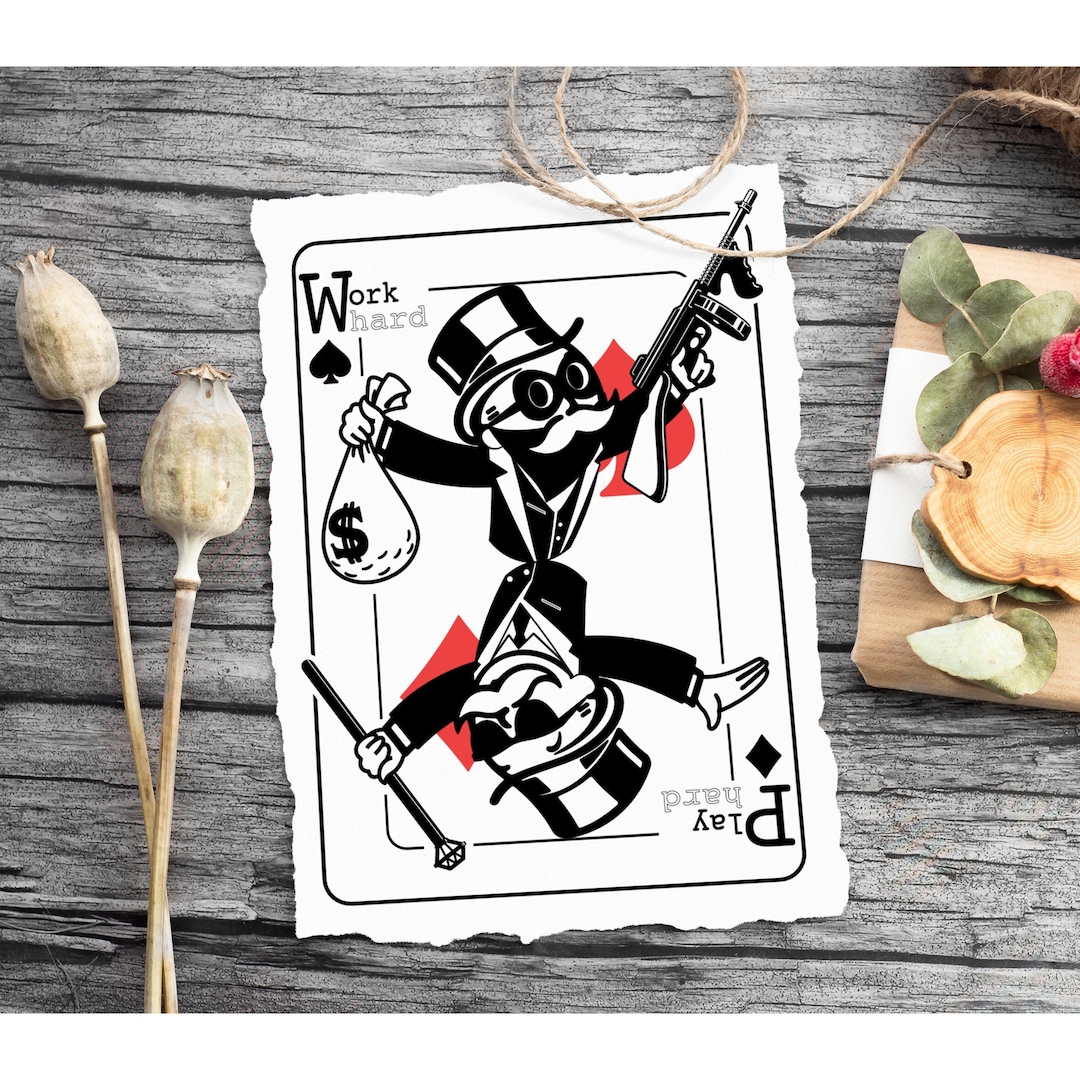 Monopoly Man, Work Hard - Play Hard, Monopoly Board Game Design ...