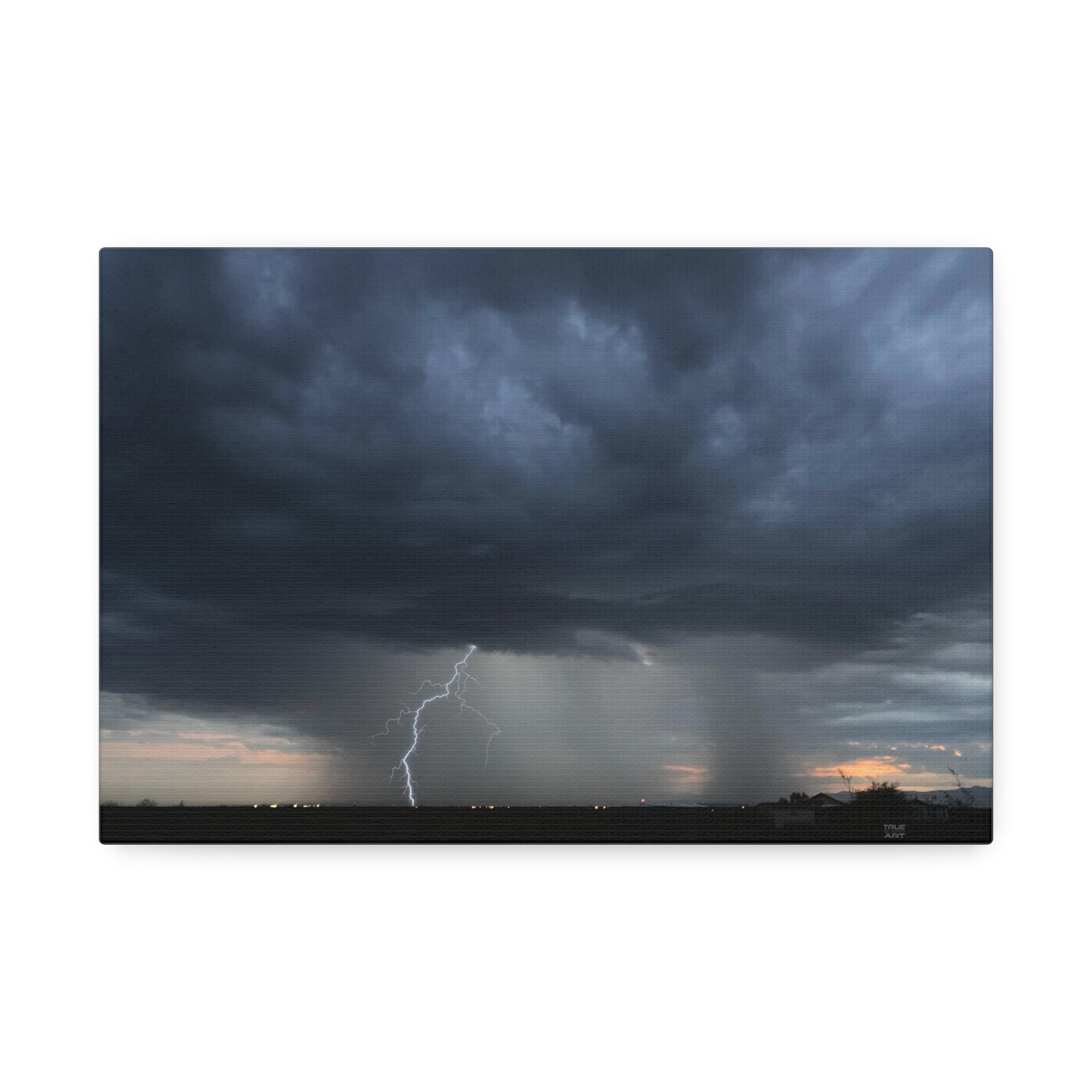 Desert Lightning, Rain Columns, Monsoon Lighting From a Thunderstorm ...