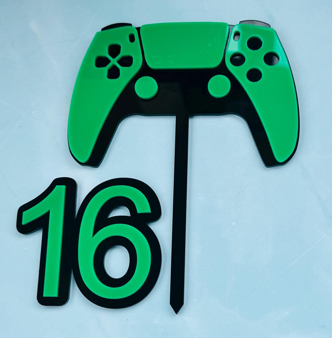 Custom Playstation Acrylic Cake Topper- Gamer Birthday Party Decor- PS4 ...