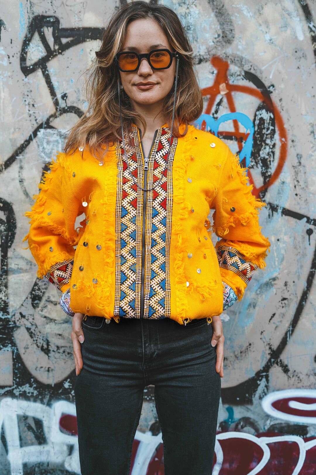 Boho, Berbère, Fait main, Veste Boho, Unisexe, Vêtements écologiques ...