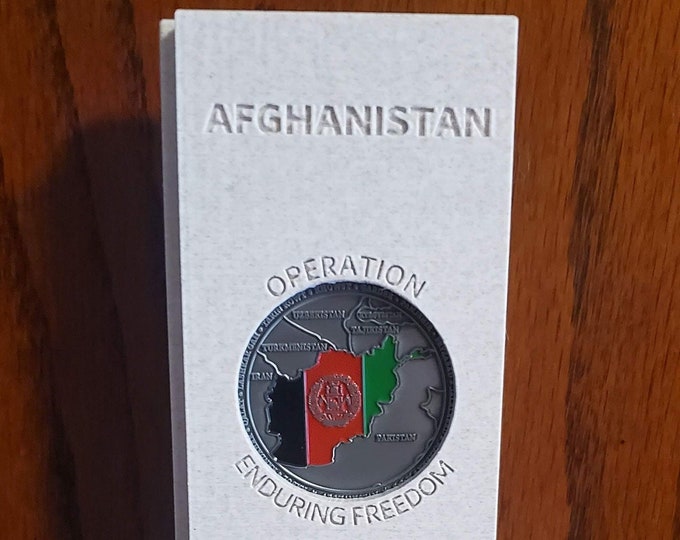 Operation Enduring Freedom Mini T-wall With Afghanistan Challenge Coin ...