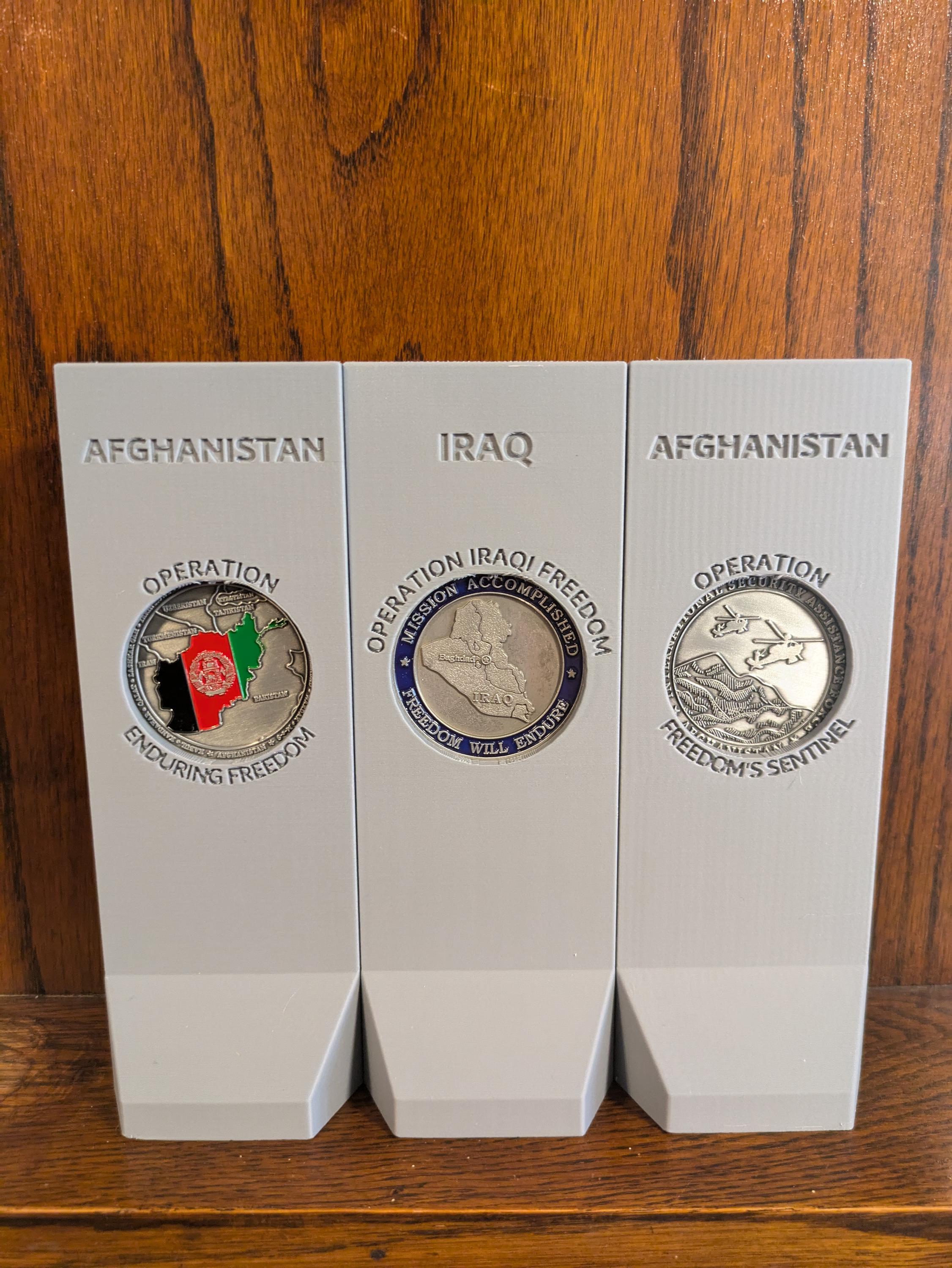 Operation Iraqi Freedom Mini T-wall Display With Challenge Coin - Etsy