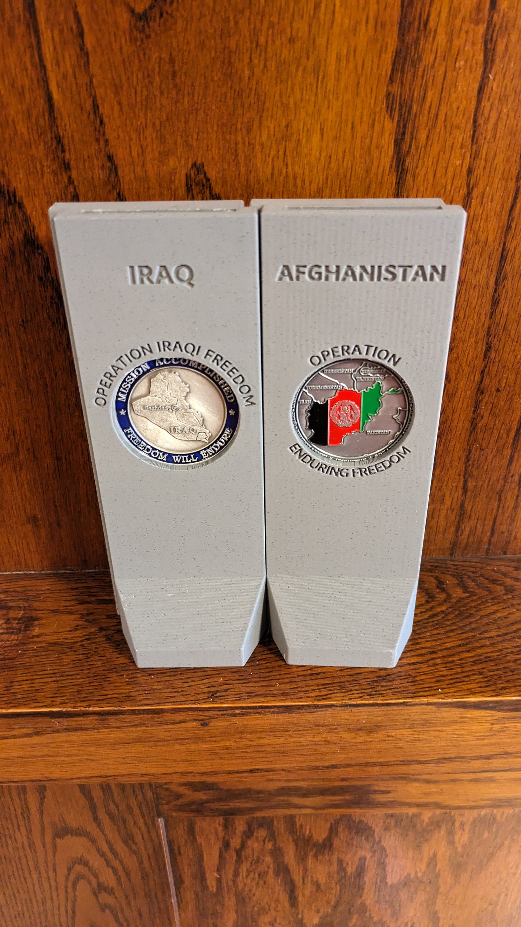 Operation Enduring Freedom Mini T-wall With Afghanistan Challenge Coin ...