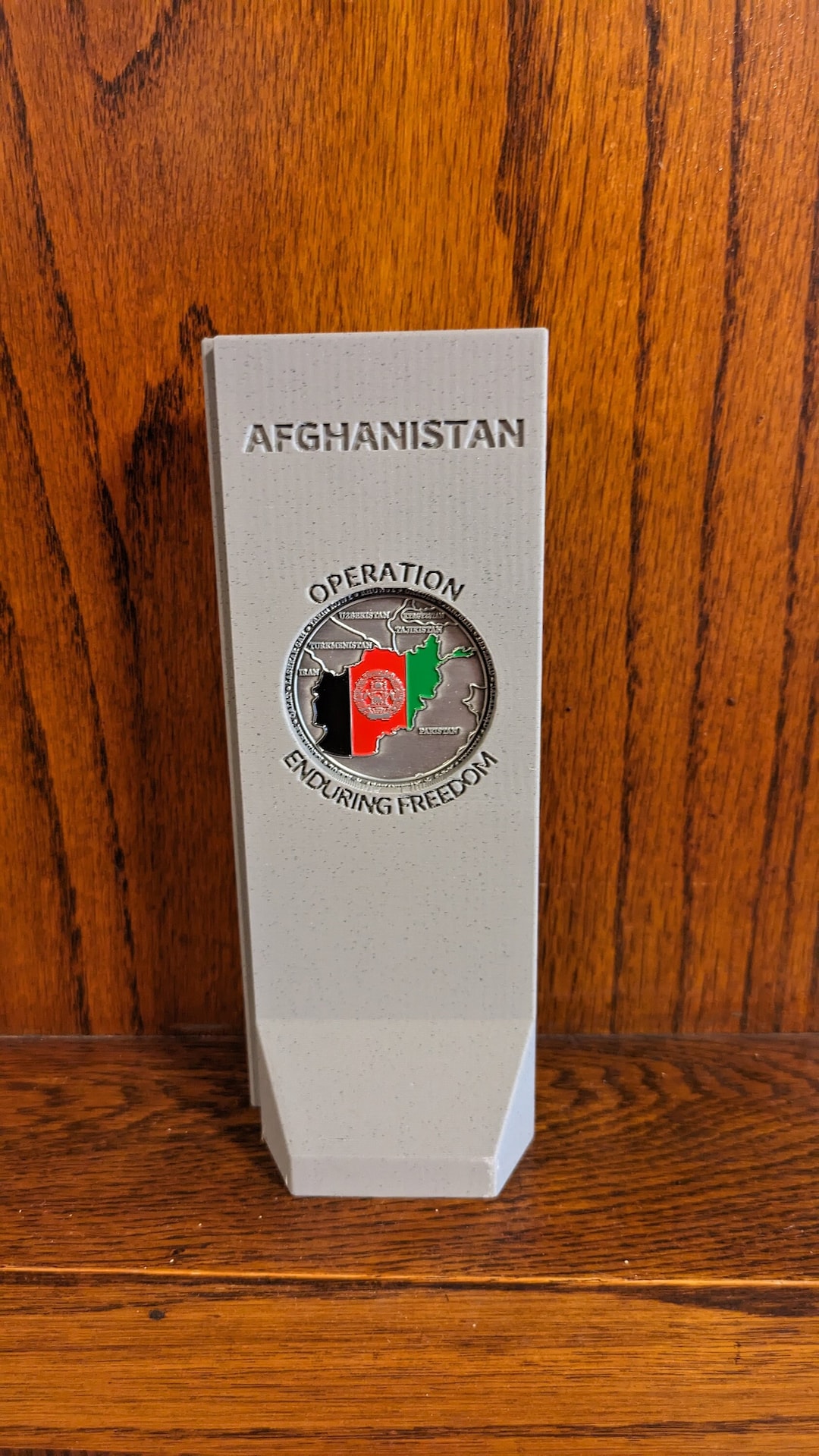 Operation Enduring Freedom Mini T-wall With Afghanistan Challenge Coin ...