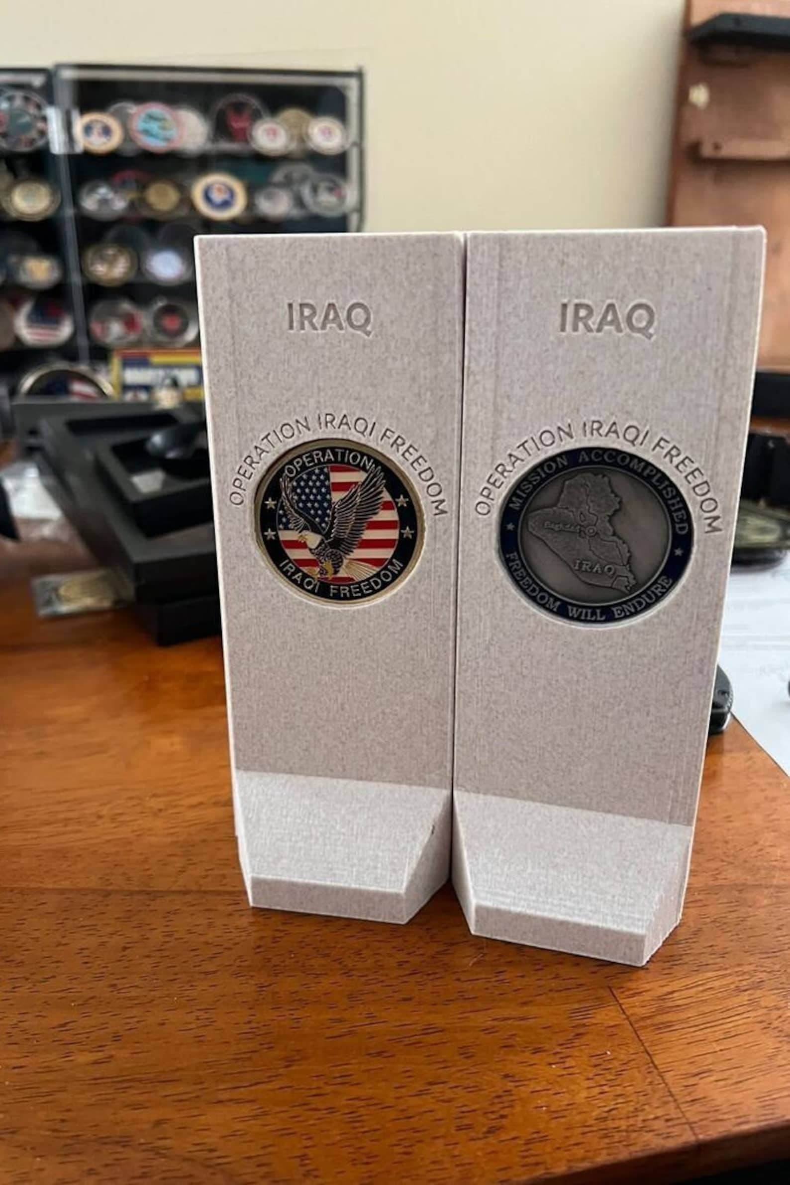 Operation Iraqi Freedom Mini T-wall With Challenge Coin - Etsy