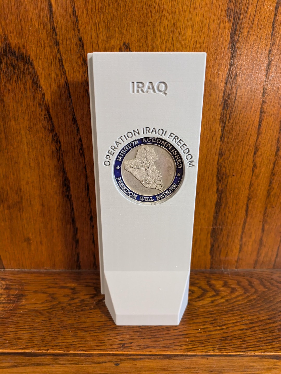 Operation Iraqi Freedom Mini T-wall Display With Challenge Coin - Etsy