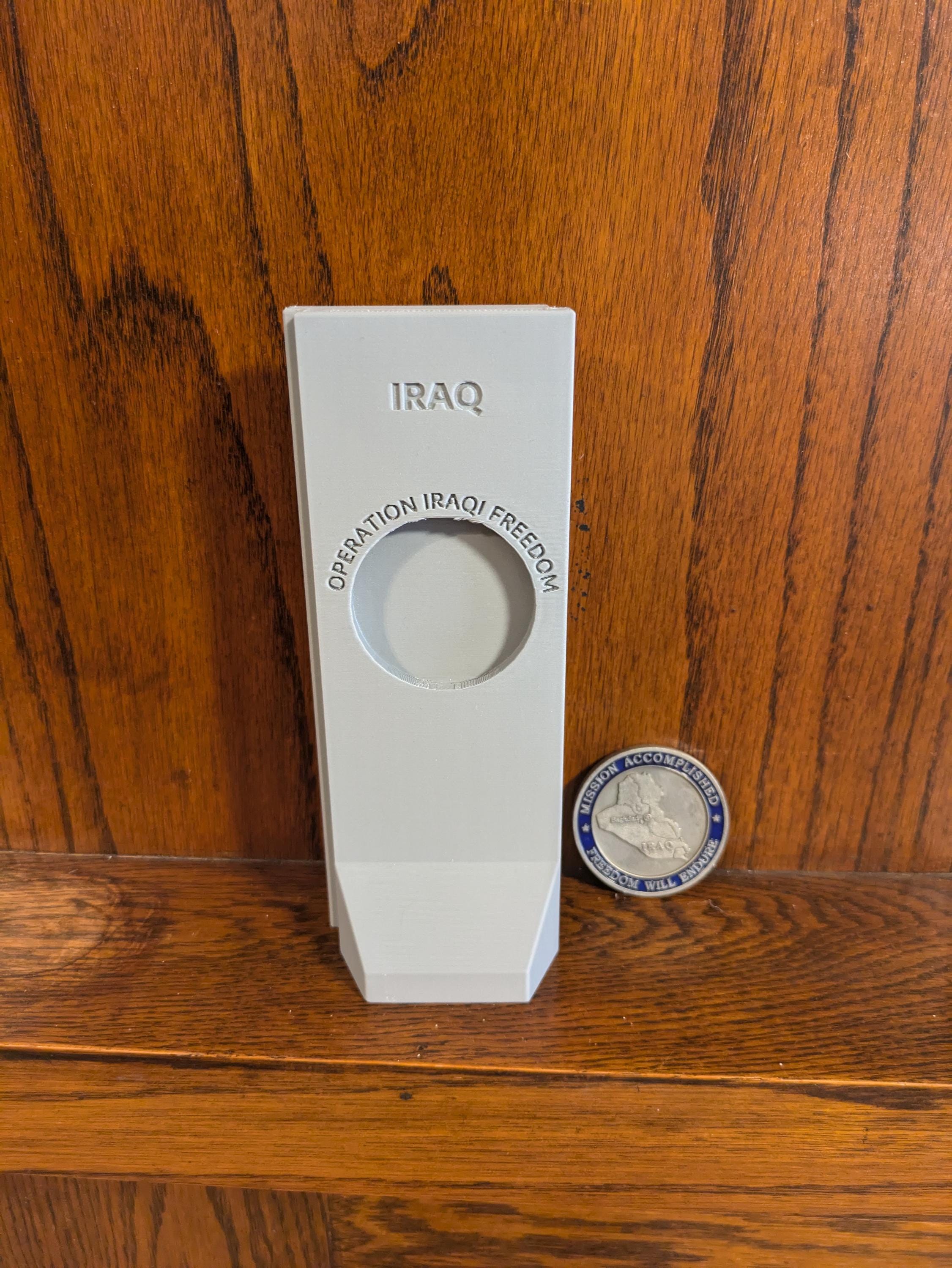 Operation Iraqi Freedom Mini T-wall Display With Challenge Coin - Etsy