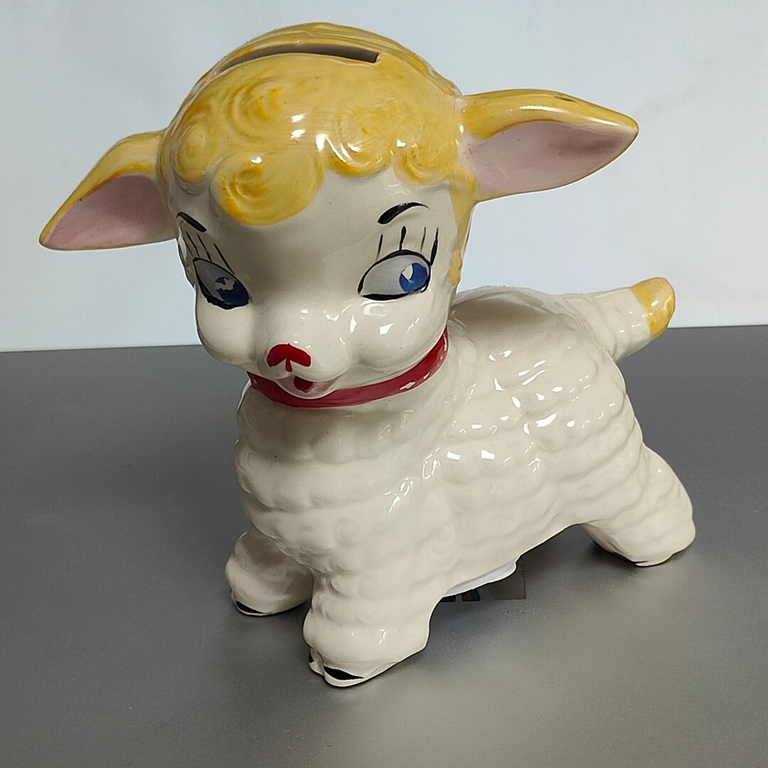 Vintage Kitsch Ceramic Lamb Money Box - Etsy