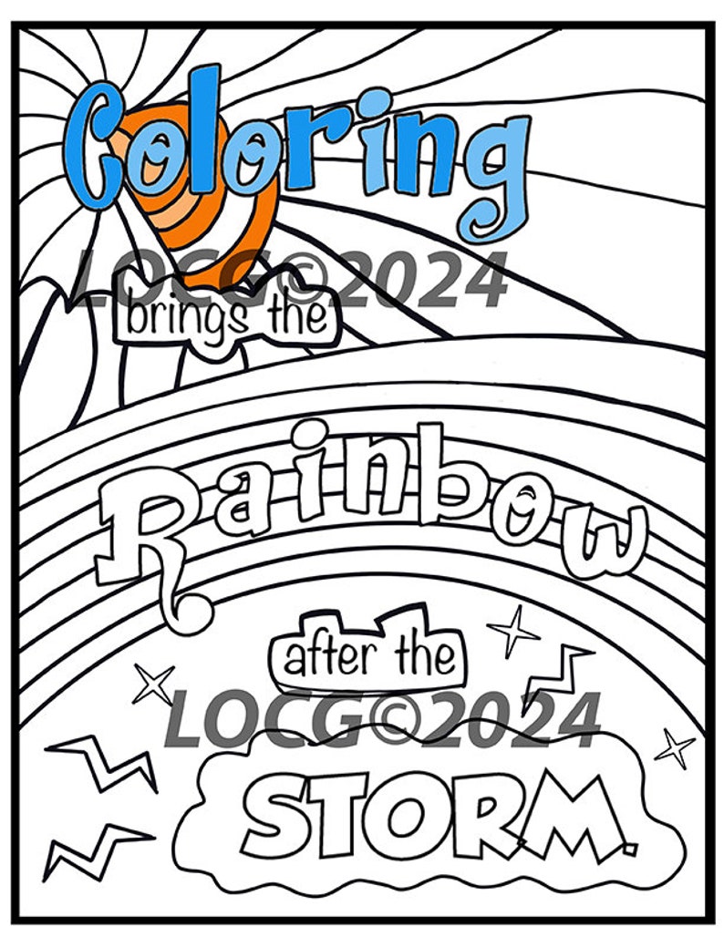 Coloring Brings the Rainbow After the Storm Color Your Way Printable ...