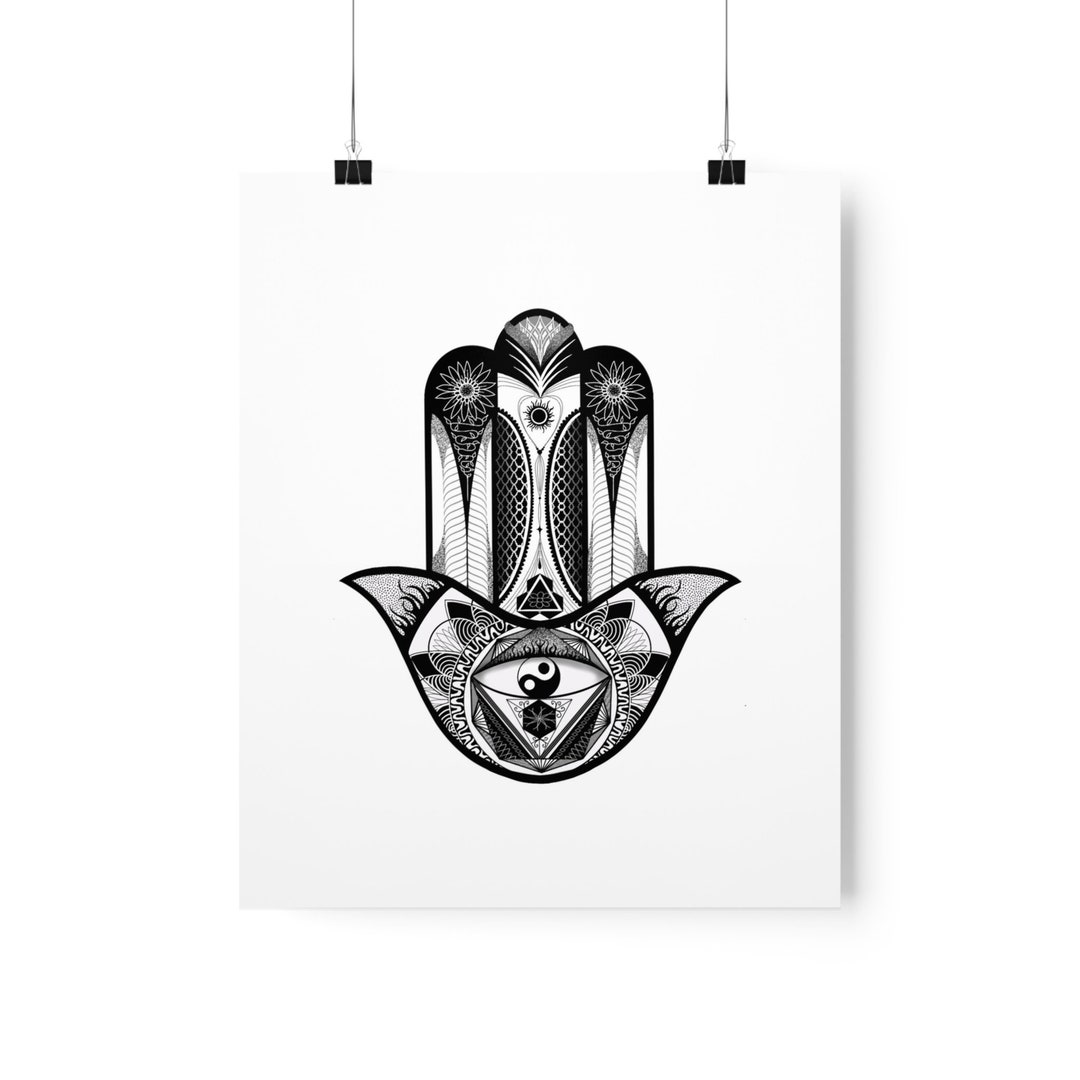 Hamsa Hand Poster, Hand of Fatima Poster, Fatima’s Hand Poster, Hamsa ...