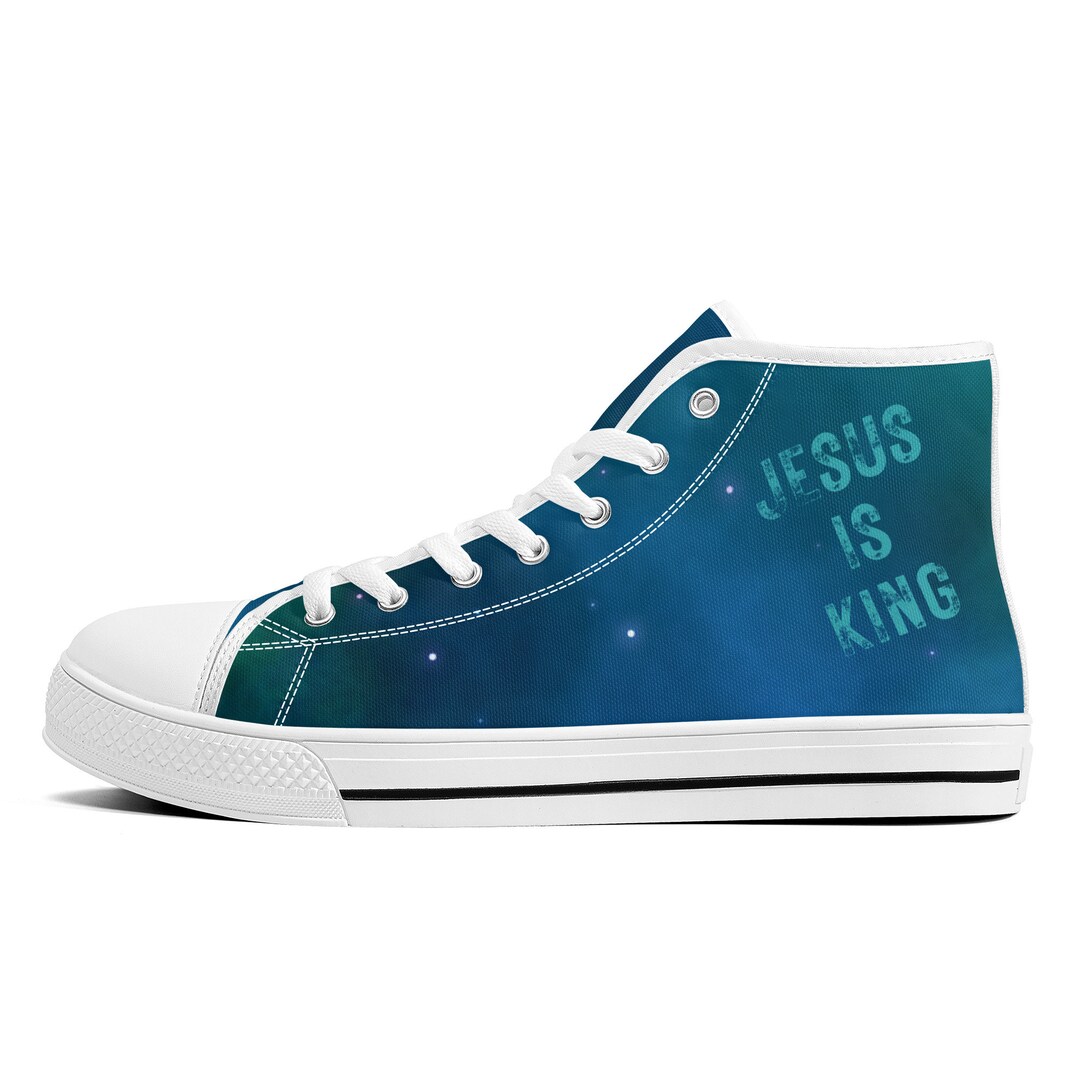 Jesus is King. High-top Canvas Shoes. Unisex. Show Your Faith. Great ...