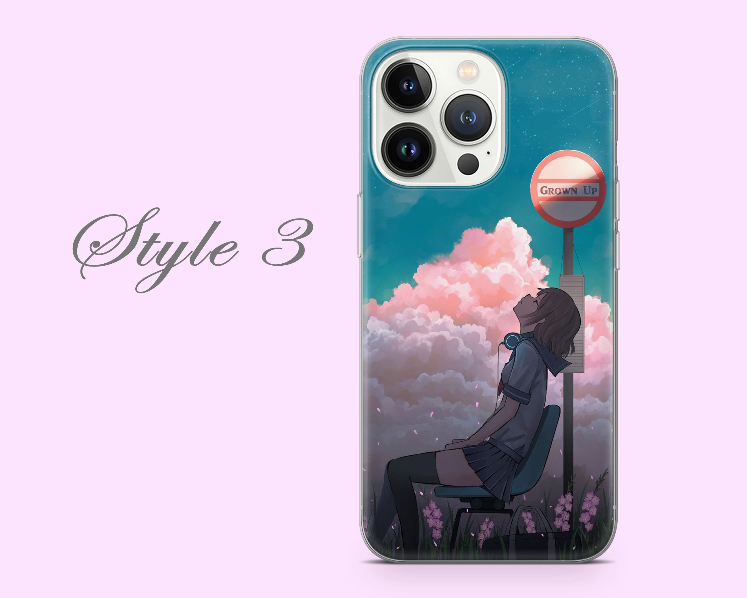 Lo-fi Anime Aesthetic Lonely Girl Phone Case for iPhone 14 13 - Etsy