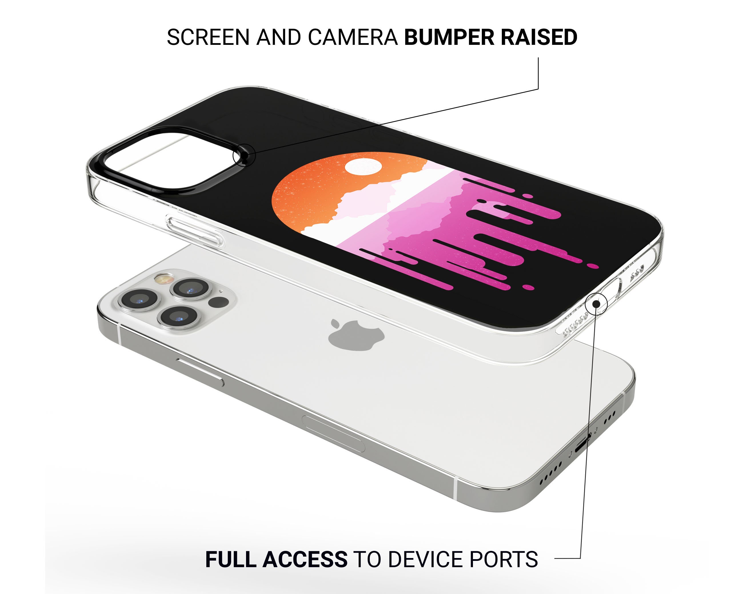 LGBTQ+ Lesbian Flag Inspired Art Pride Phone Case for iPhone 14 13 Pro ...