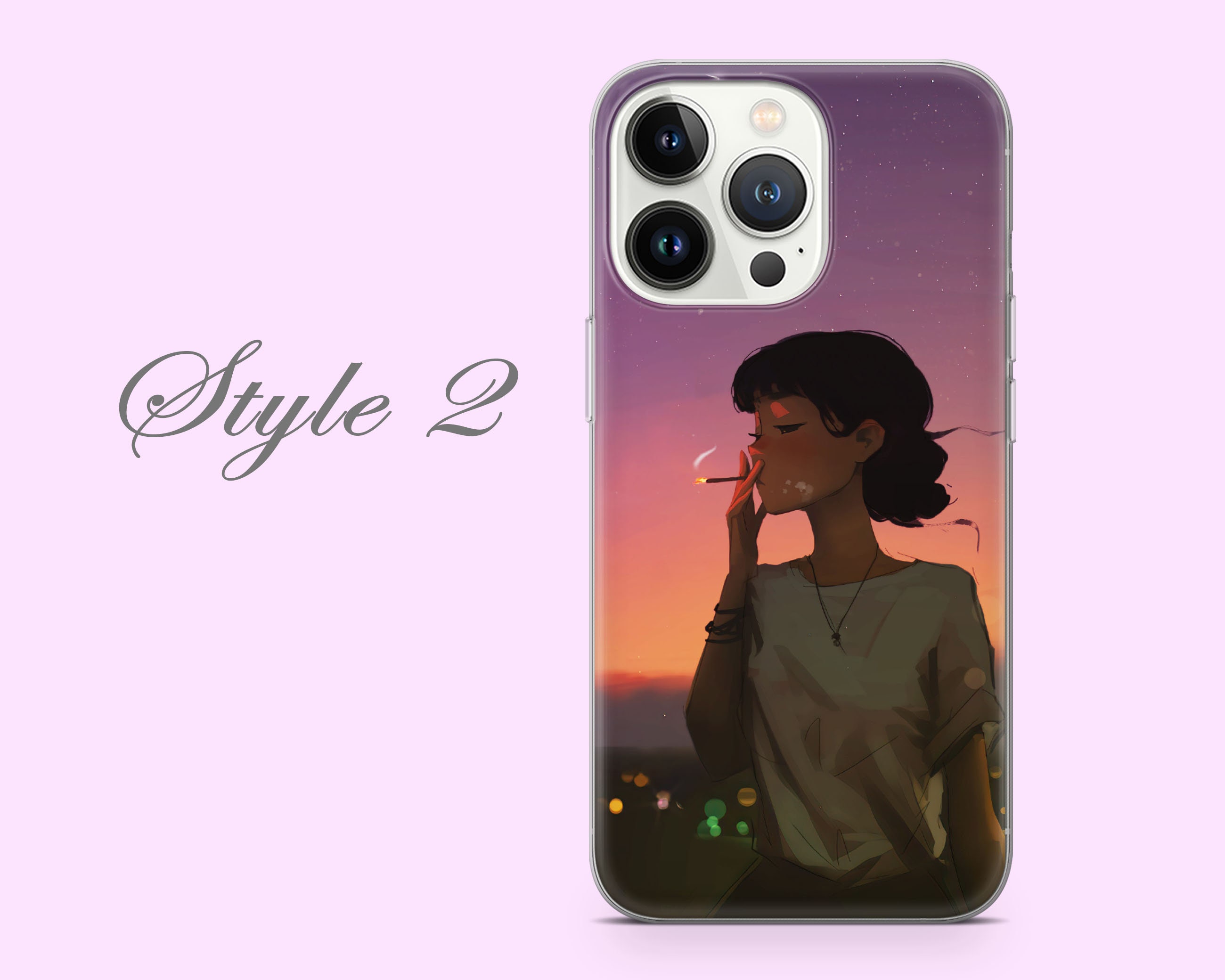 Lo-fi Anime Aesthetic Lonely Girl Phone Case for iPhone 14 13 - Etsy