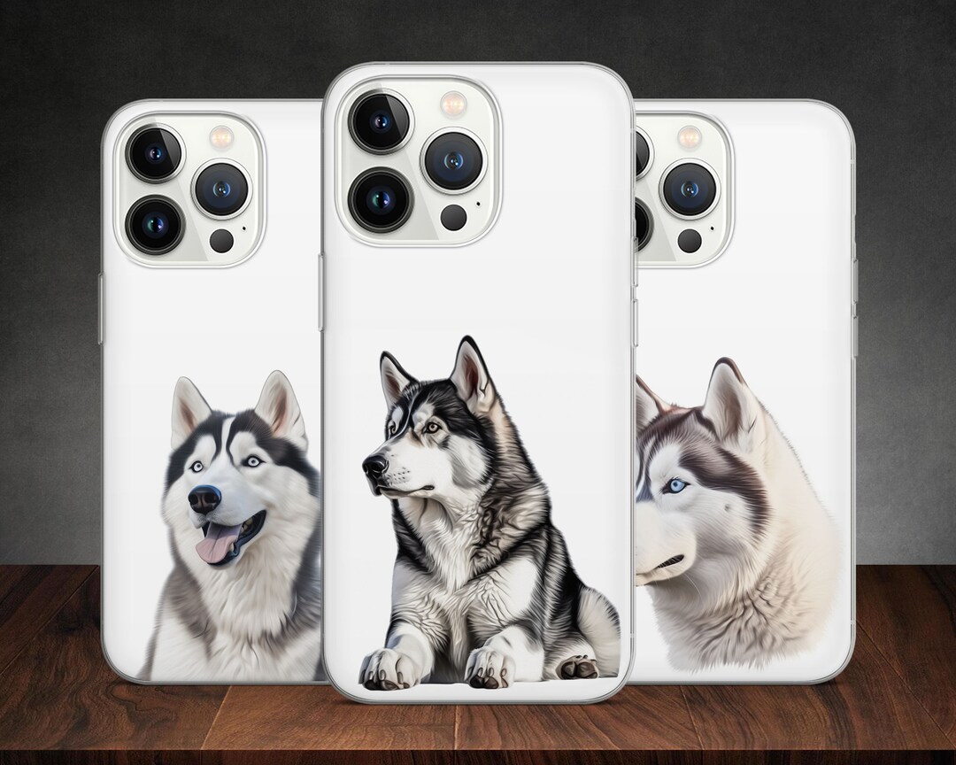 Siberian Husky Dog Pet Cute Adorable Funny Art Phone Case for iPhone 14 ...