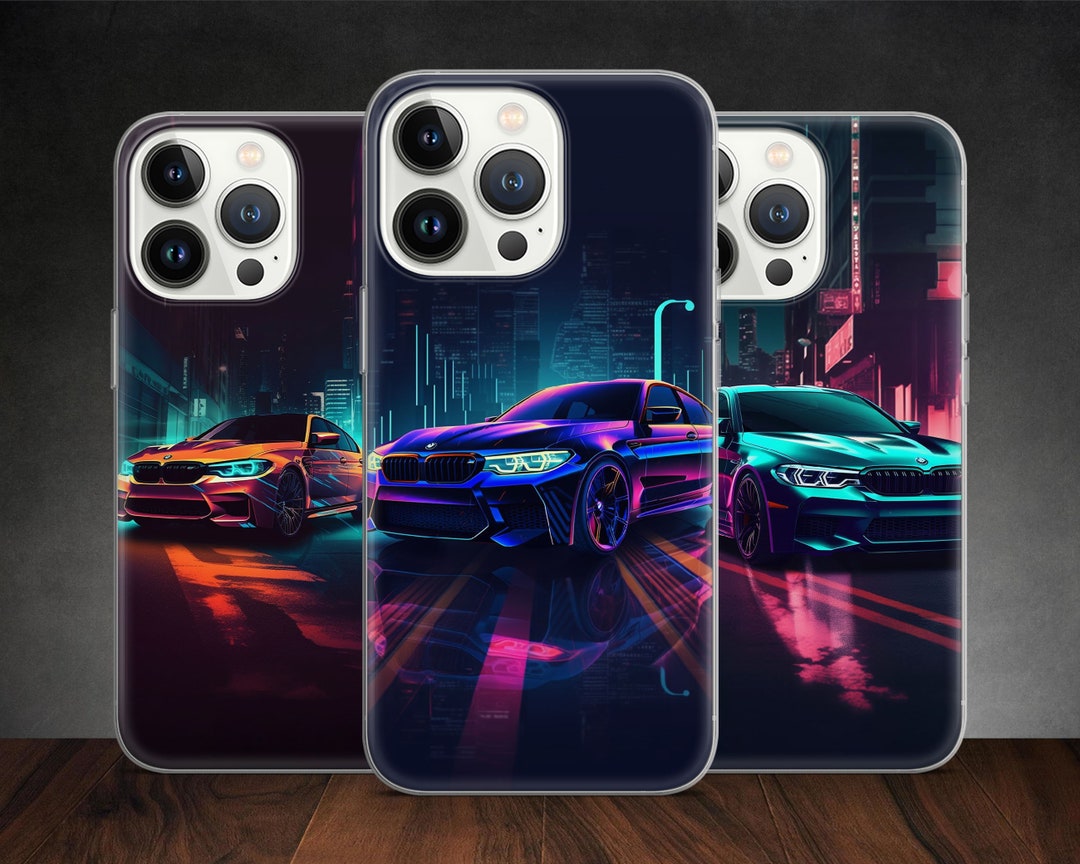 Bavarian M5 SC Neon Wave Car Phonk Street Art Phone Case for iPhone 14 ...