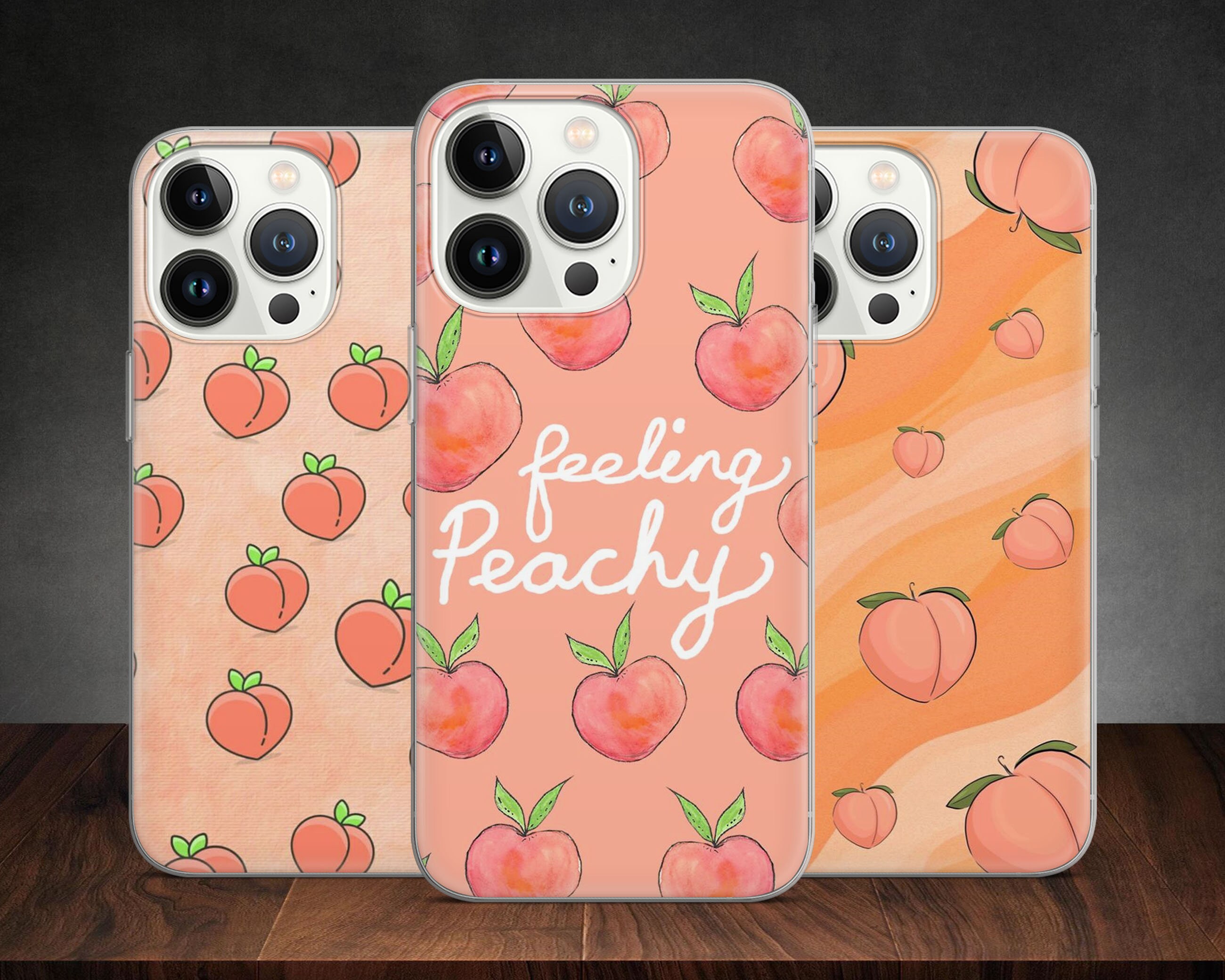 Peach Peachy Fruit Nature Art Pattern Phone Case for iPhone 14 - Etsy