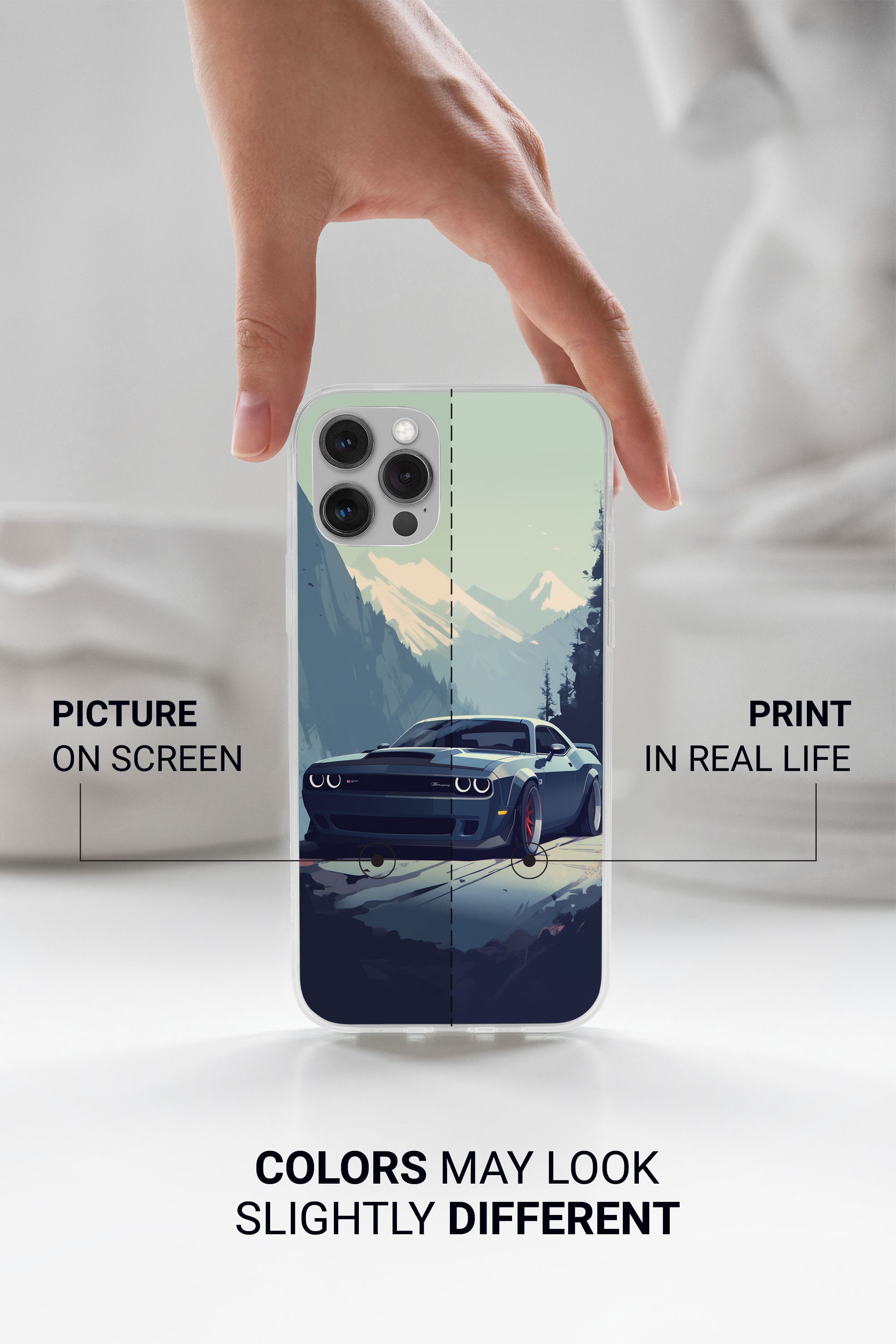 Challenger SRT Hellcat American Muscle Car Art Phone Case for iPhone 14 ...