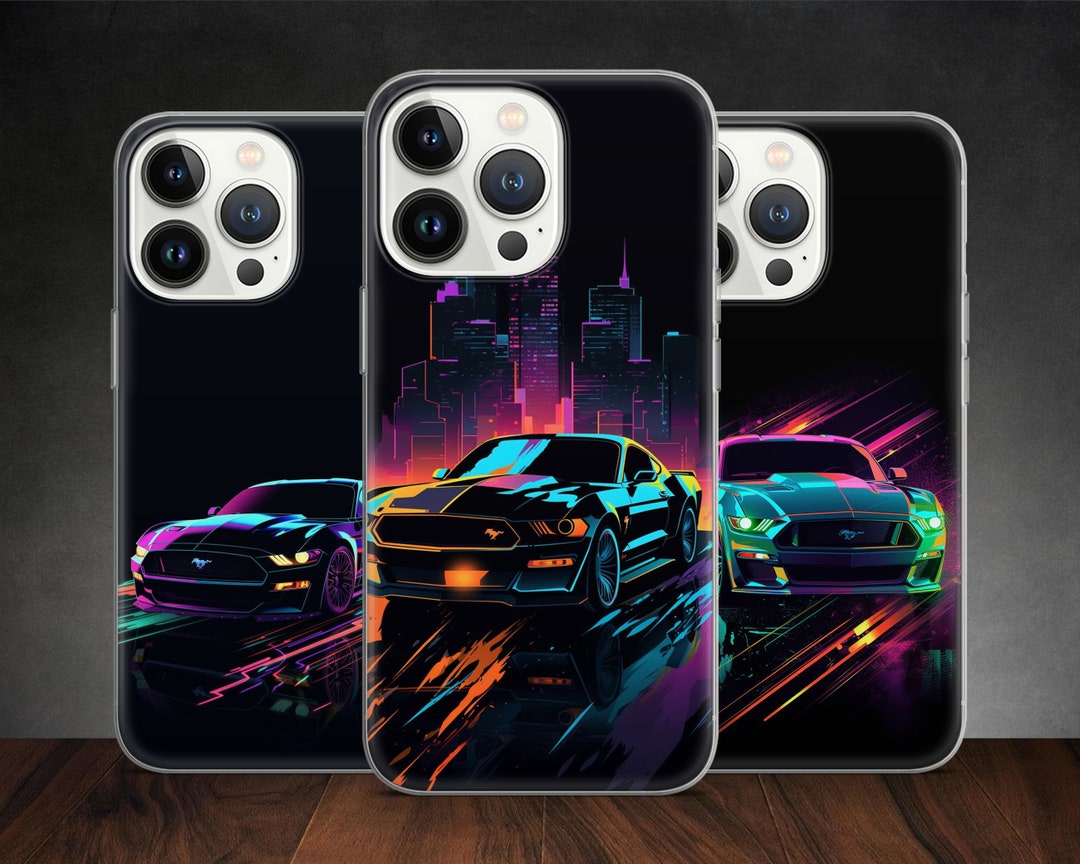 Mustang Shelby Neon Wave Muscle Car Phonk Street Art Phone Case for ...