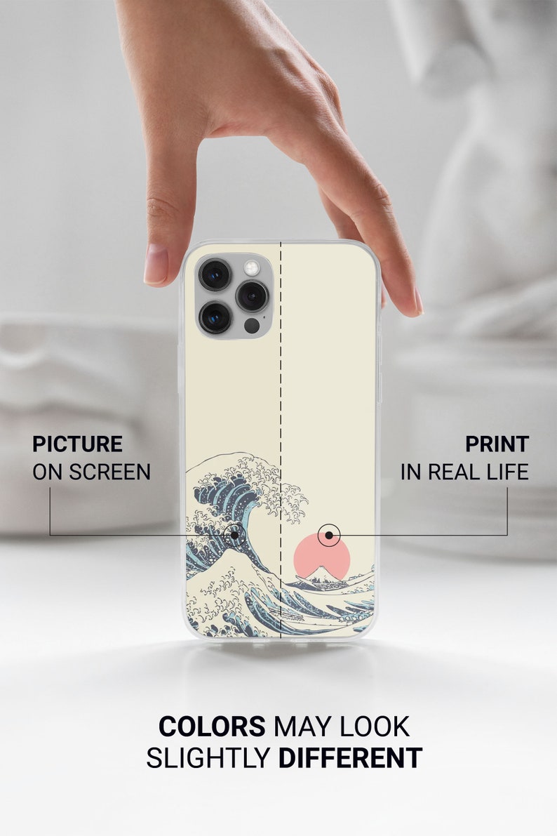 The Great Wave off Kanagawa Lo-fi Anime Japan Phone Case for iPhone 14 ...