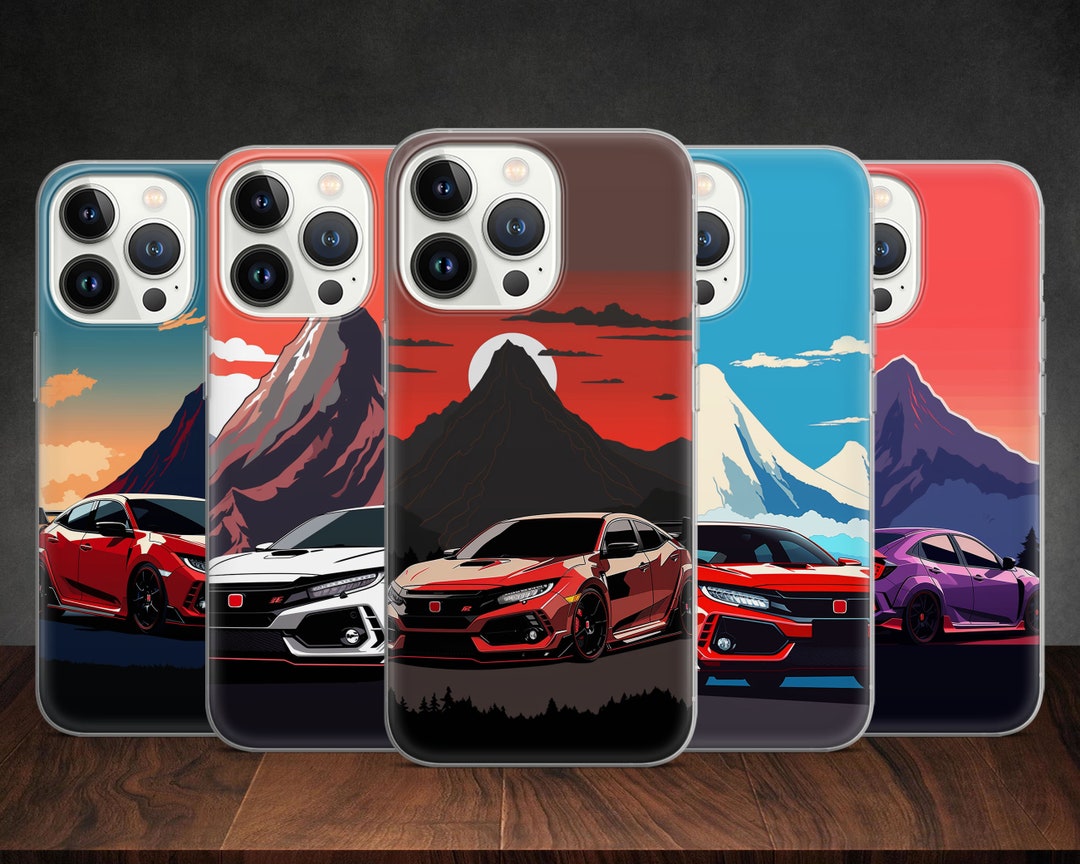 Japanese Type R Drift JDM Classic Sports Car Art Phone Case for iPhone ...