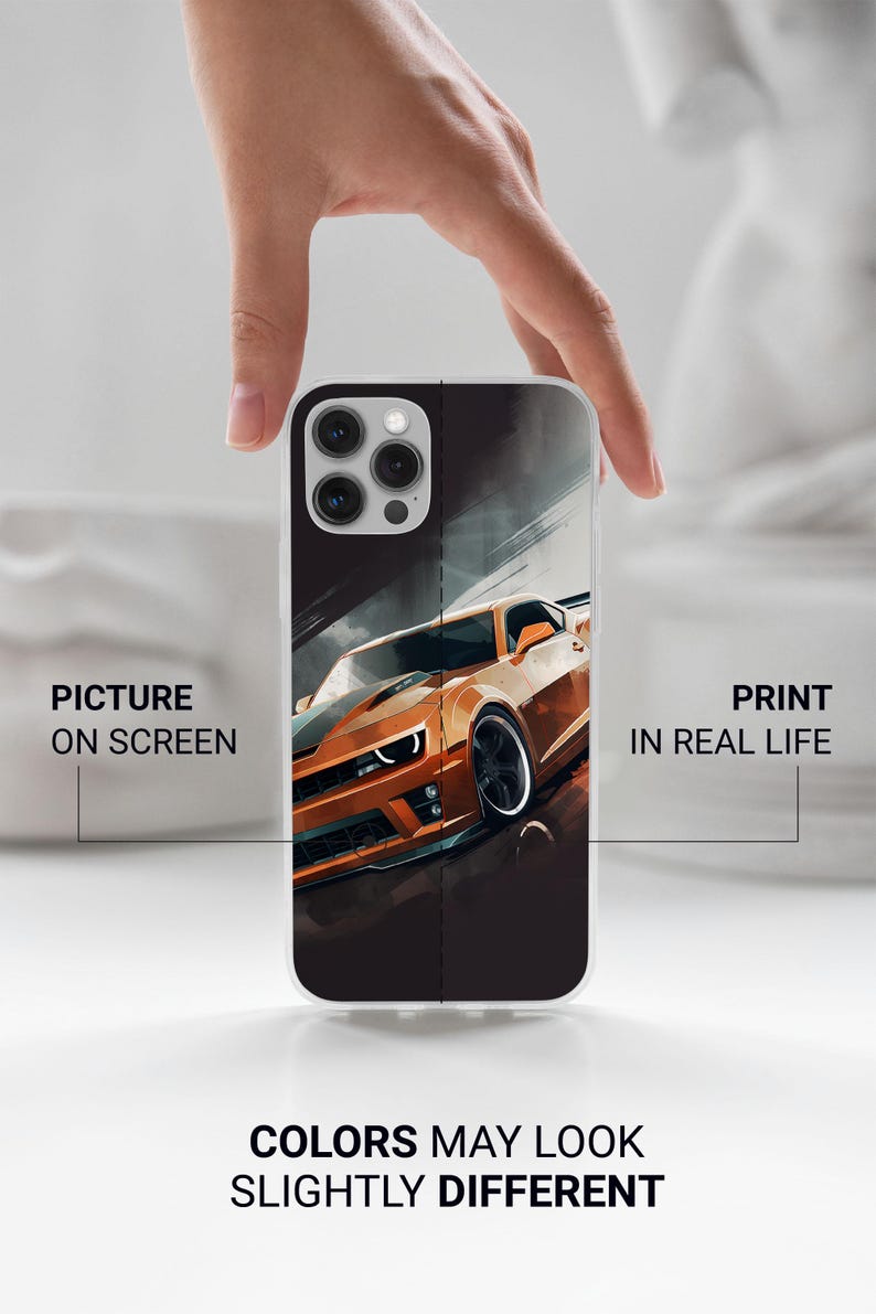 Chevy Camaro ZL1 American Muscle Car Art Phone Case for iPhone 16 15 ...