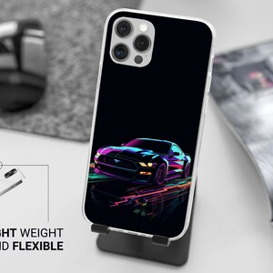 Mustang Shelby Neon Wave Muscle Car Phonk Street Art Phone Case for ...