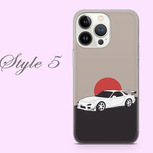 Japanese RX7 Drift JDM Classic Sports Car Art Phone Case for iPhone 14 ...