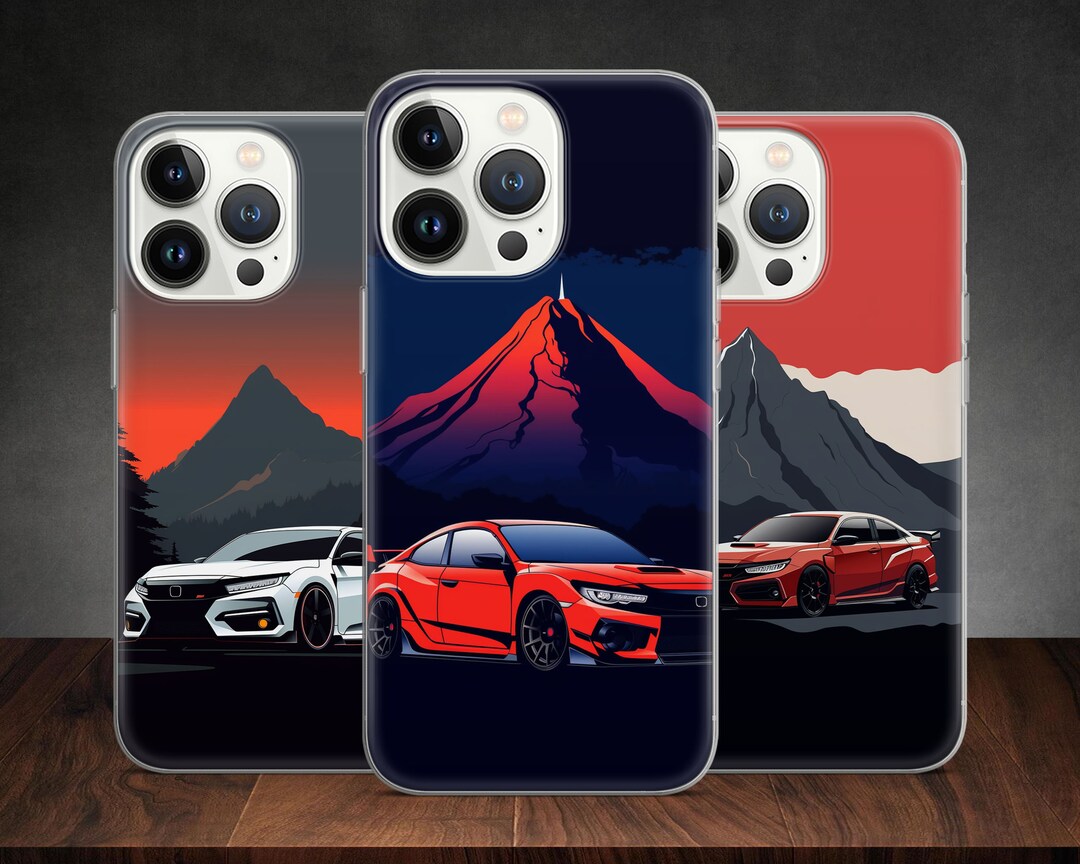 Japanese Type R Drift JDM Classic Sports Car Art Phone Case for iPhone ...