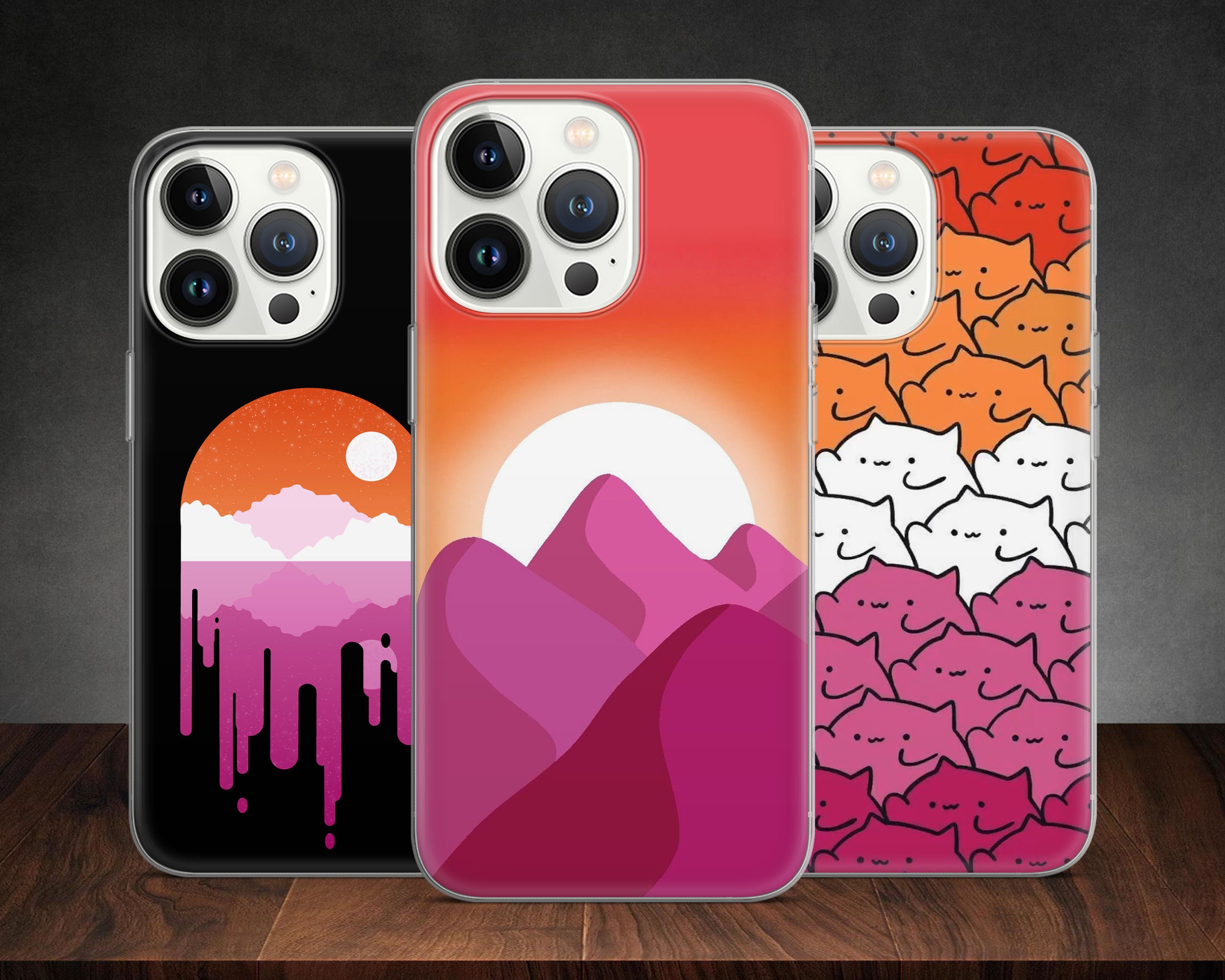 LGBTQ Lesbian Flag Inspired Art Pride Phone Case for Iphone - Etsy