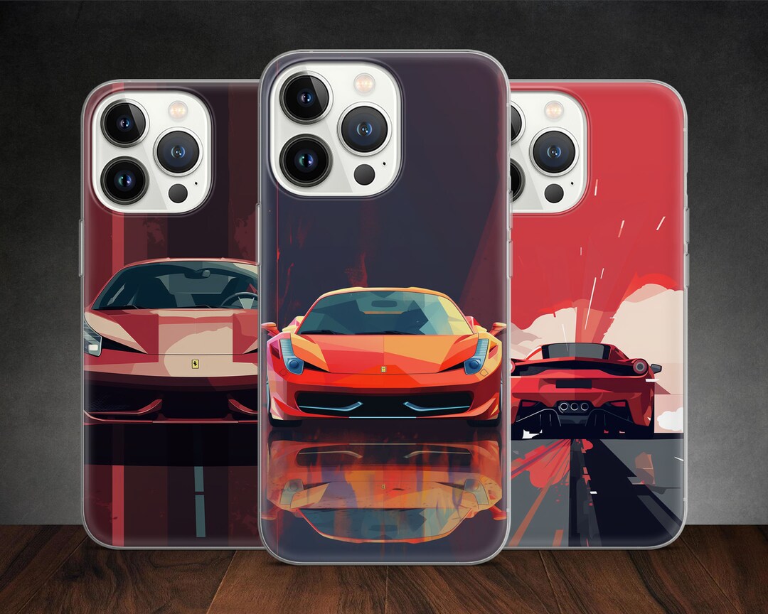 Italian Luxury 458 Italia Sports Car Art Phone Case for iPhone 14 13 ...