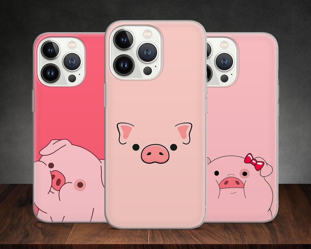 Cartoon Pig Piglet Pink Cute Funny Adorable Phone Case for iPhone 14 13 ...