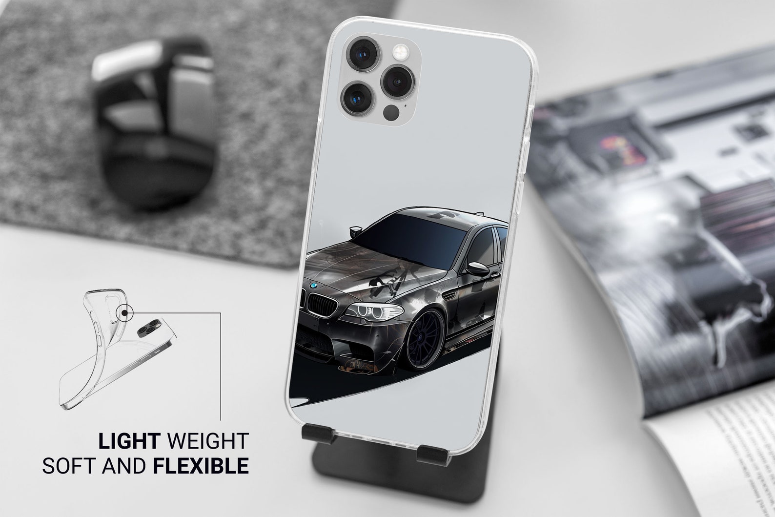 German M5 F10 Drift Bavarian Phone Case for iPhone 15 Pro 14 Plus 13 ...