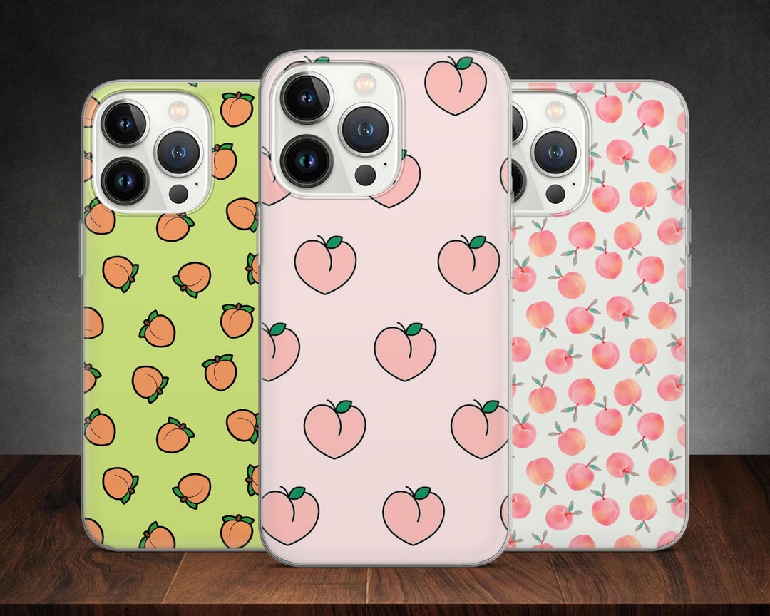 Peach Peachy Fruit Nature Art Pattern Phone Case for iPhone 14 13 Pro Max 12 11 X XS 8 7, Fits ...