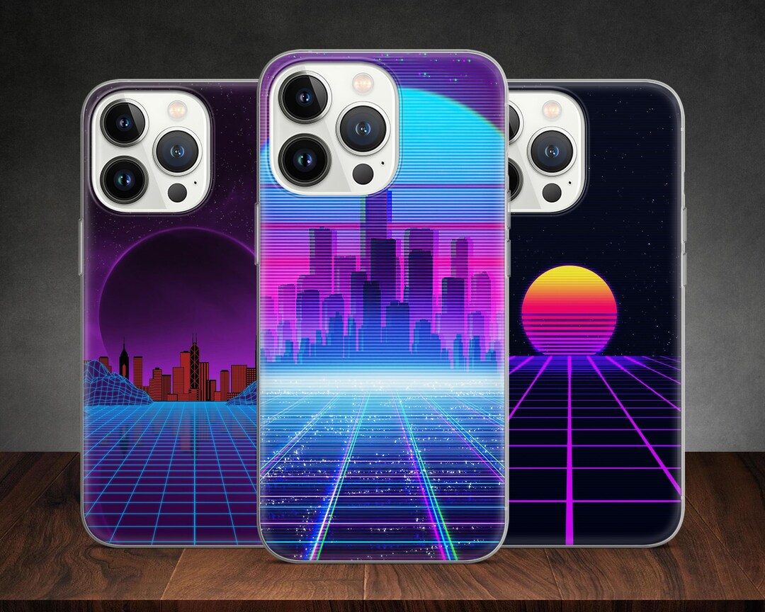 Lo-fi Synthwave Retrowave Vibe Neon Light Sun Phone Case for iPhone 14 13 Pro Max 12 11 X XS 8 7 ...