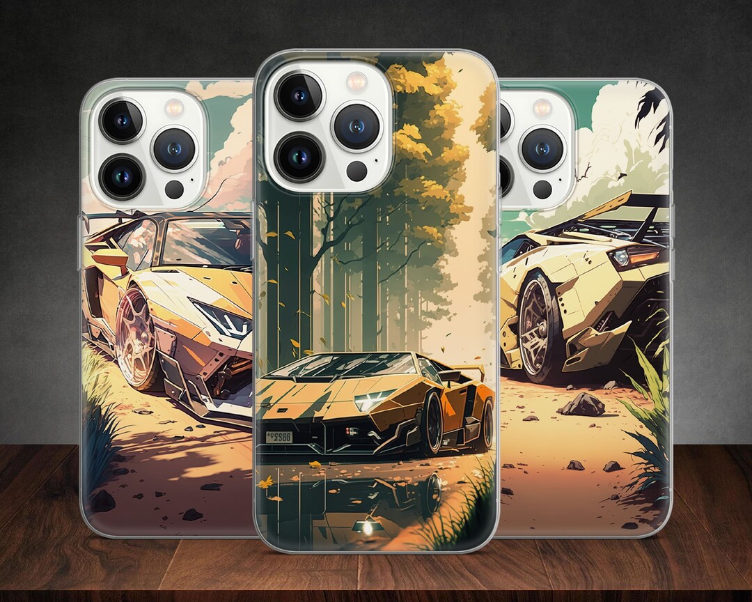 Italian Lambo Sports Car Summer Road Phone Case for iPhone 14 13 Pro ...