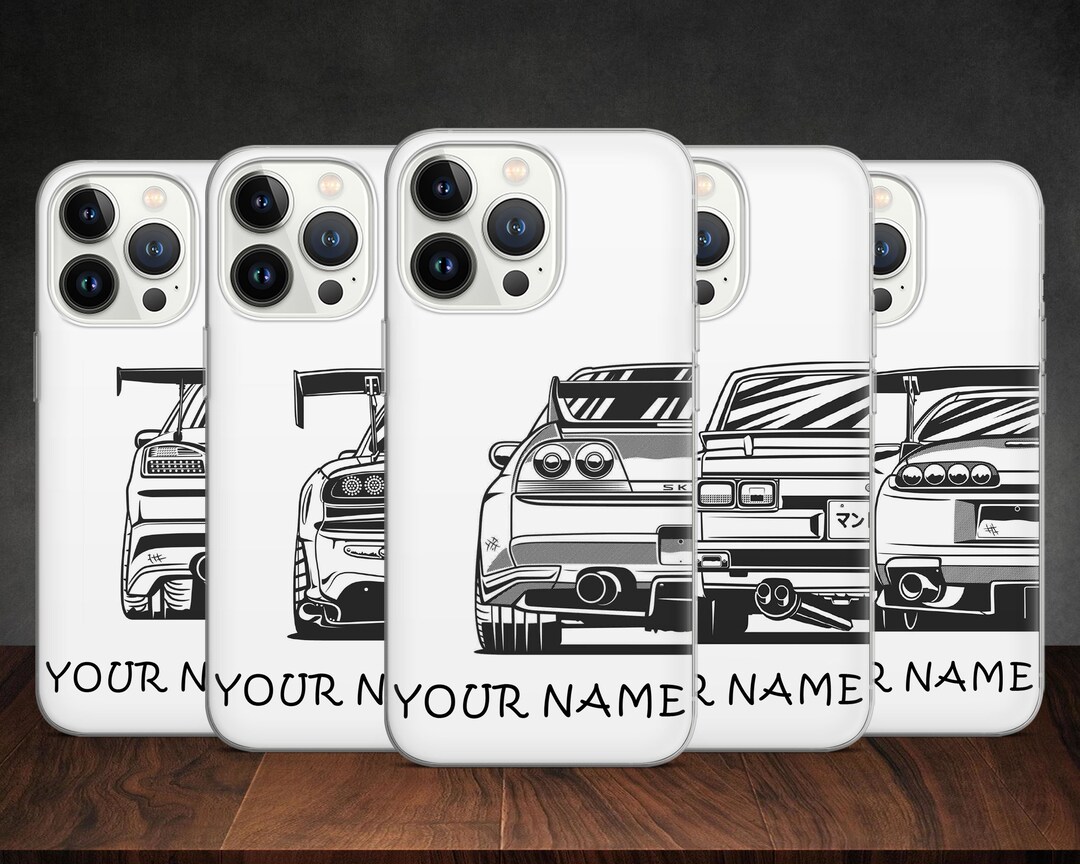 Personalized JDM Drift Old-school Car Phone Case for iPhone 15 14 13 ...