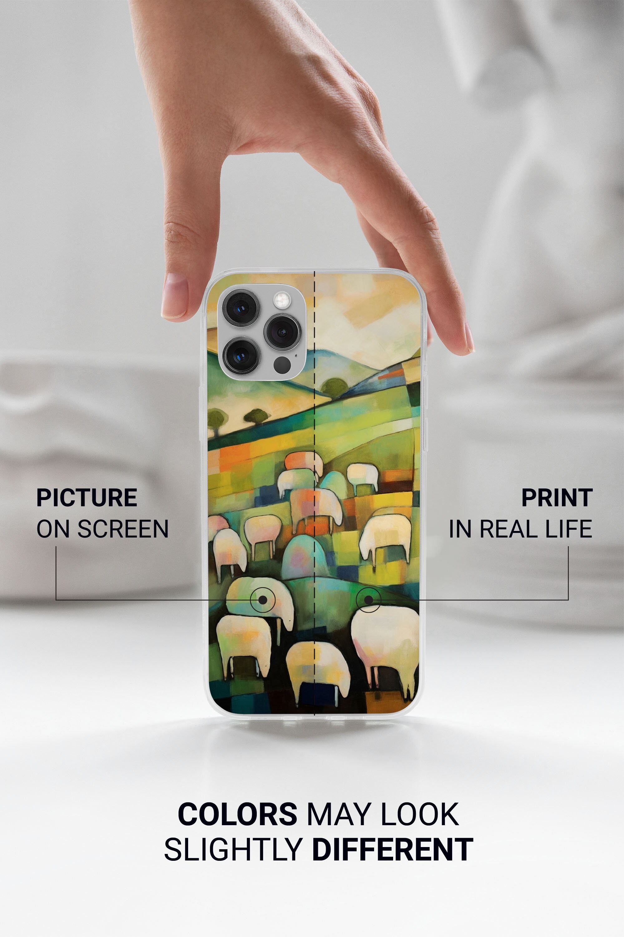 Pablo Picasso Sheep Green Field Sun Cubism Art Phone Case for iPhone 14 ...