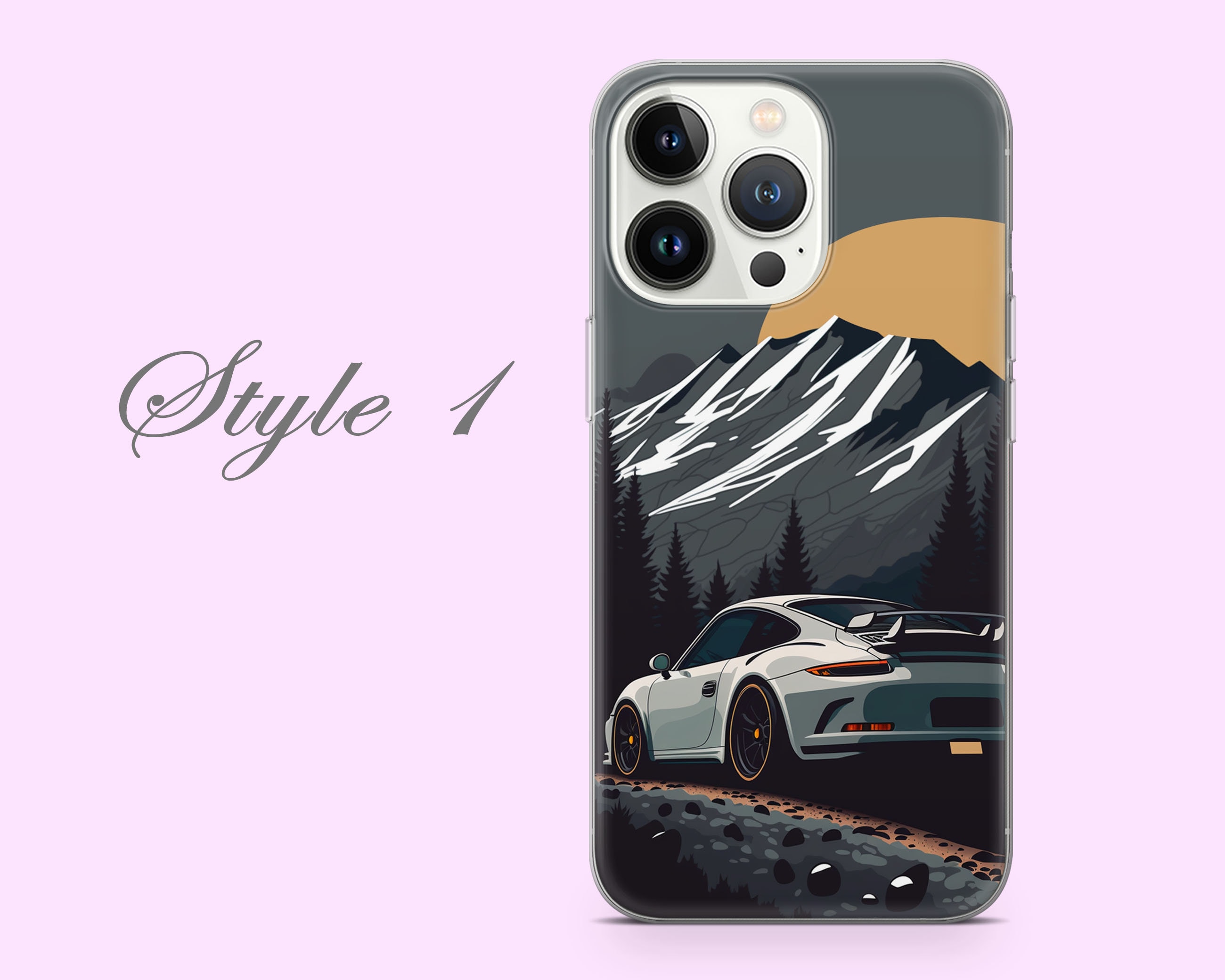 Lo-fi German Luxury 911 GT3 Sports Car Phone Case for iPhone 14 13 Pro ...