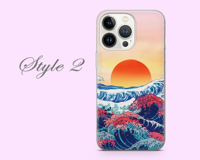 The Great Wave off Kanagawa Lo-fi Anime Japan Phone Case for iPhone 14 ...