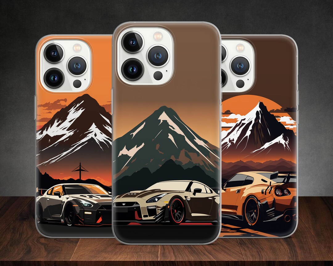 GTR R34 R35 Japan Tokyo Cars JDM Fuji Mountain Phone Case for iPhone 14 ...