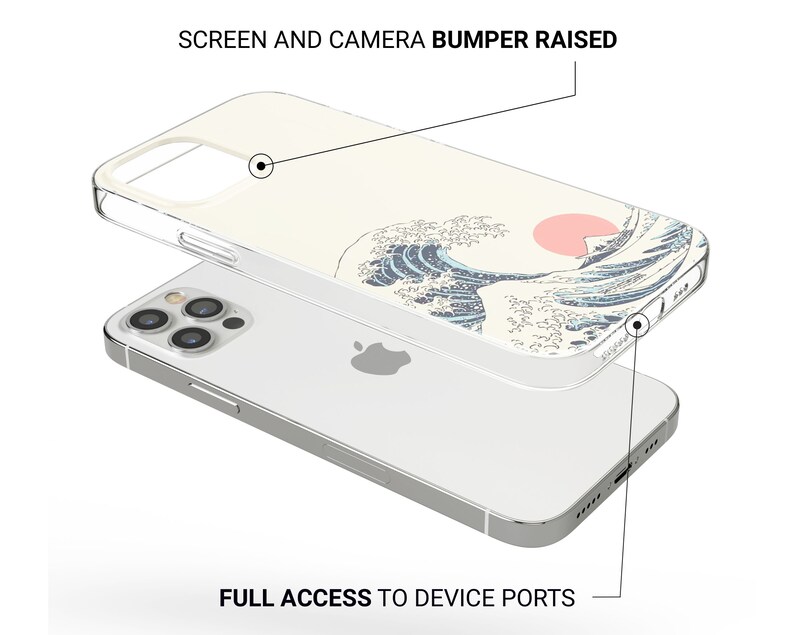 The Great Wave off Kanagawa Lo-fi Anime Japan Phone Case for iPhone 14 ...