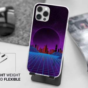 Lo-fi Synthwave Retrowave Vibe Neon Light Sun Phone Case for iPhone 14 ...