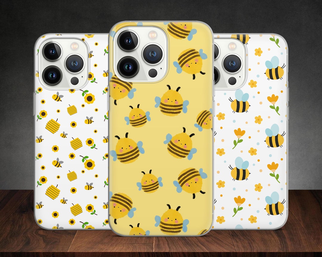 Honey Bees Honeycomb Hives Nature Pattern Phone Case for iPhone 14 13 ...