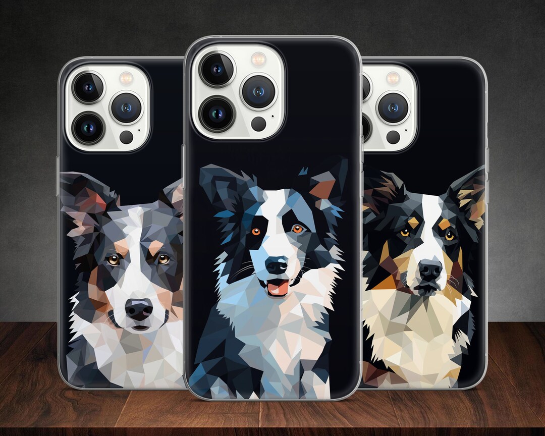 Border Collie Dog Pet Cute 3D Shape Art Funny Art Phone Case for iPhone ...