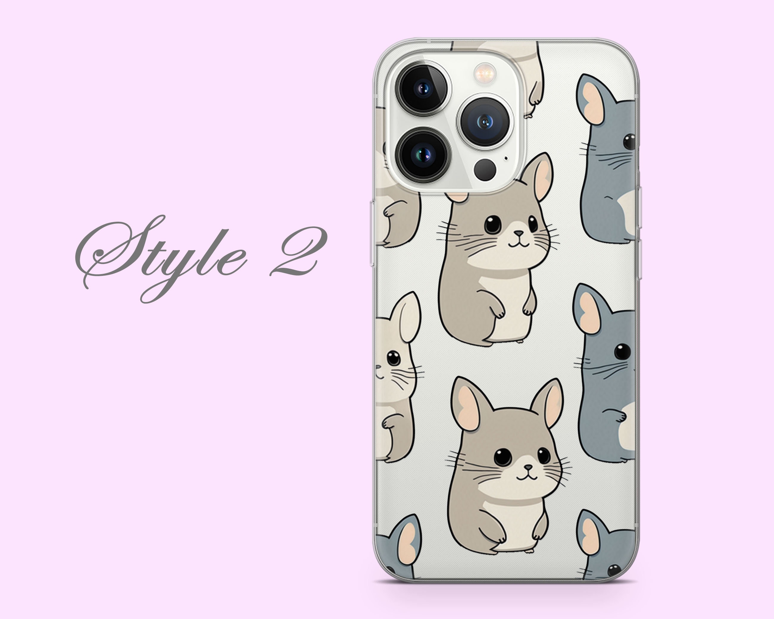 Chinchilla Cartoon Funny Pattern Phone Case for iPhone 14 13 Pro Max 12 ...