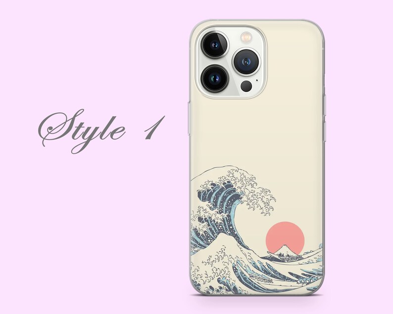 The Great Wave off Kanagawa Lo-fi Anime Japan Phone Case for iPhone 14 ...