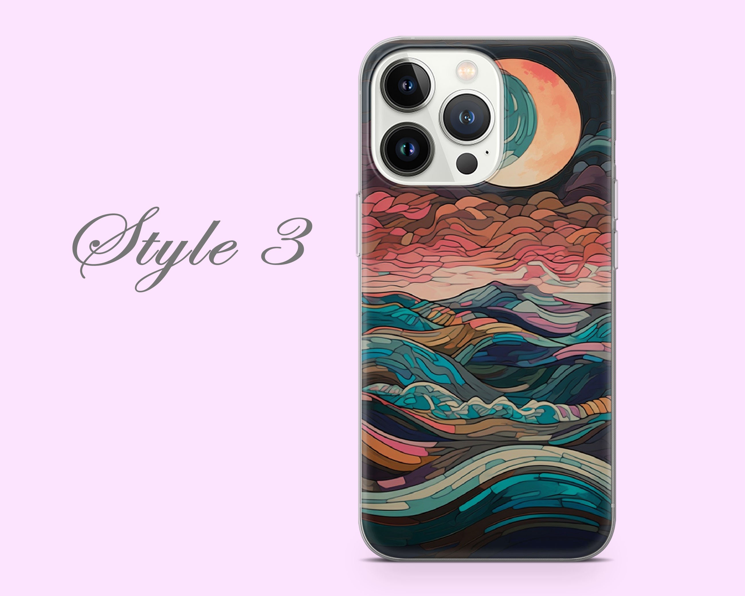 Pablo Picasso Style Ocean Night Moon Art Phone Case for iPhone - Etsy