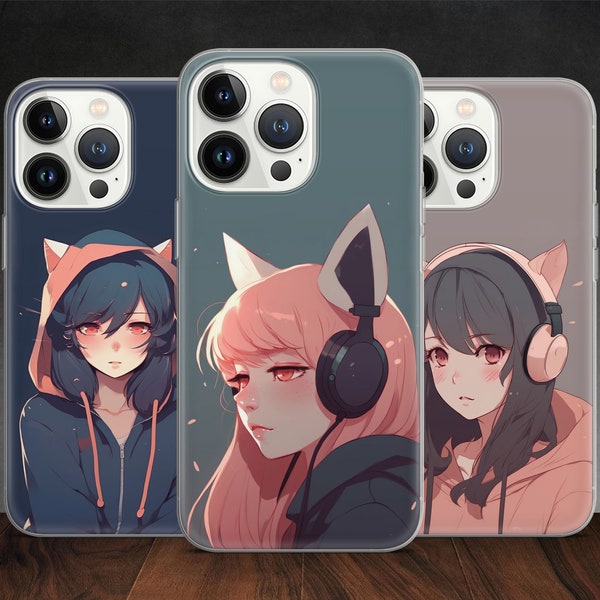 Japanese Anime Cat Girl Phone Case - Etsy