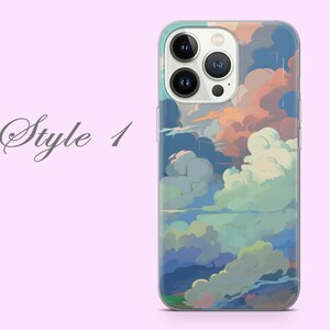 Lo-fi Clouds Ghibli Inspired Anime Japan Sun Sky Art Phone Case for ...